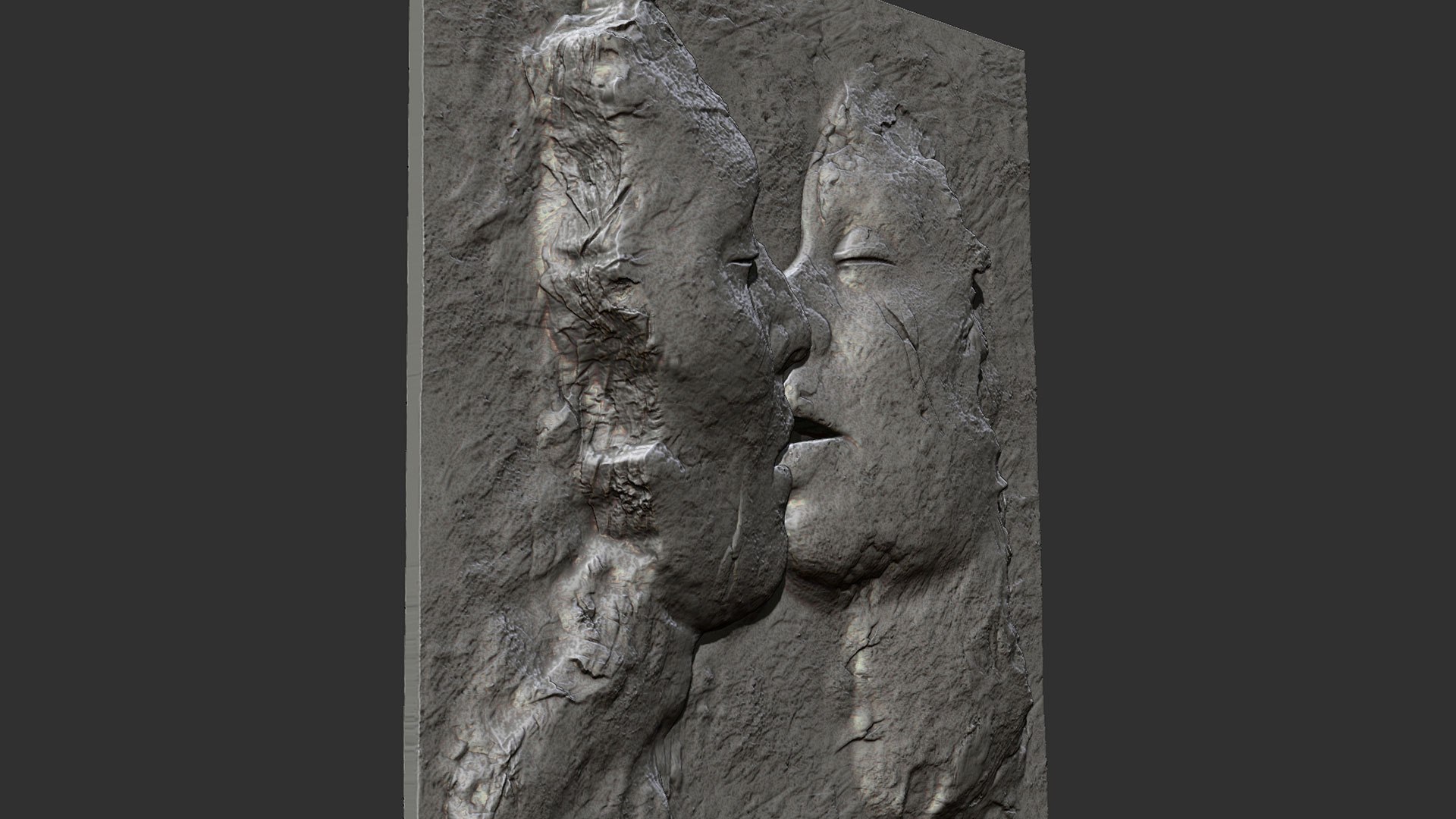 3D Kissing couple wall decor model - TurboSquid 2119260