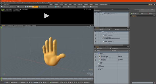 Raised hand emoji 3D - TurboSquid 1549637