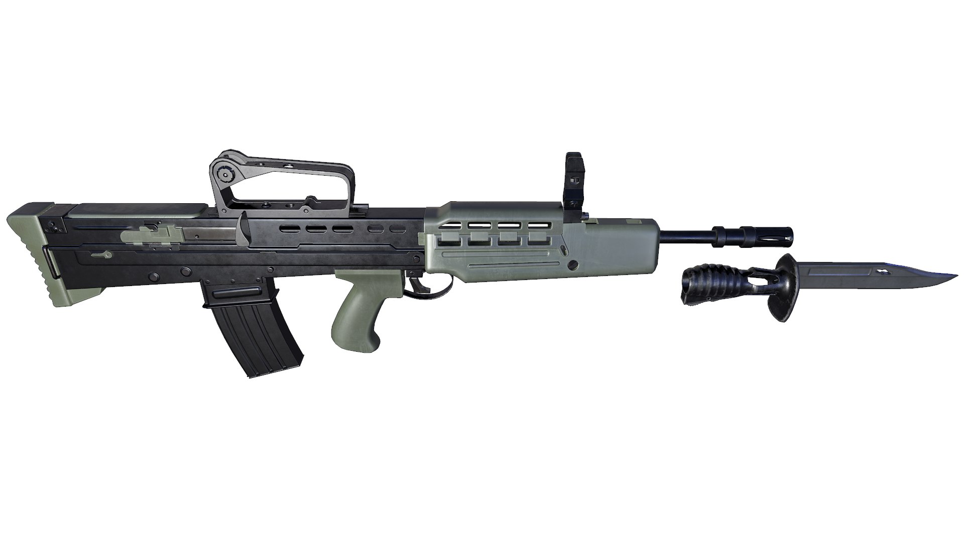 3D fn p90 sa80 grenade - TurboSquid 1519309