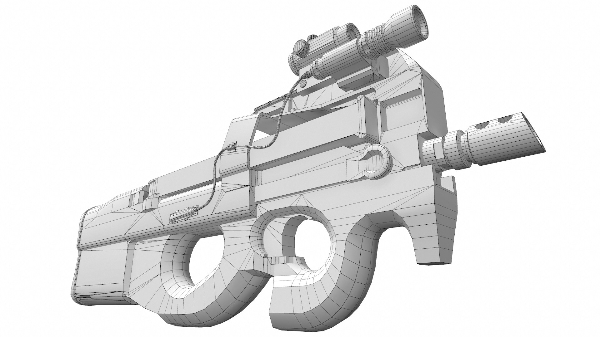 3D fn p90 sa80 grenade - TurboSquid 1519309
