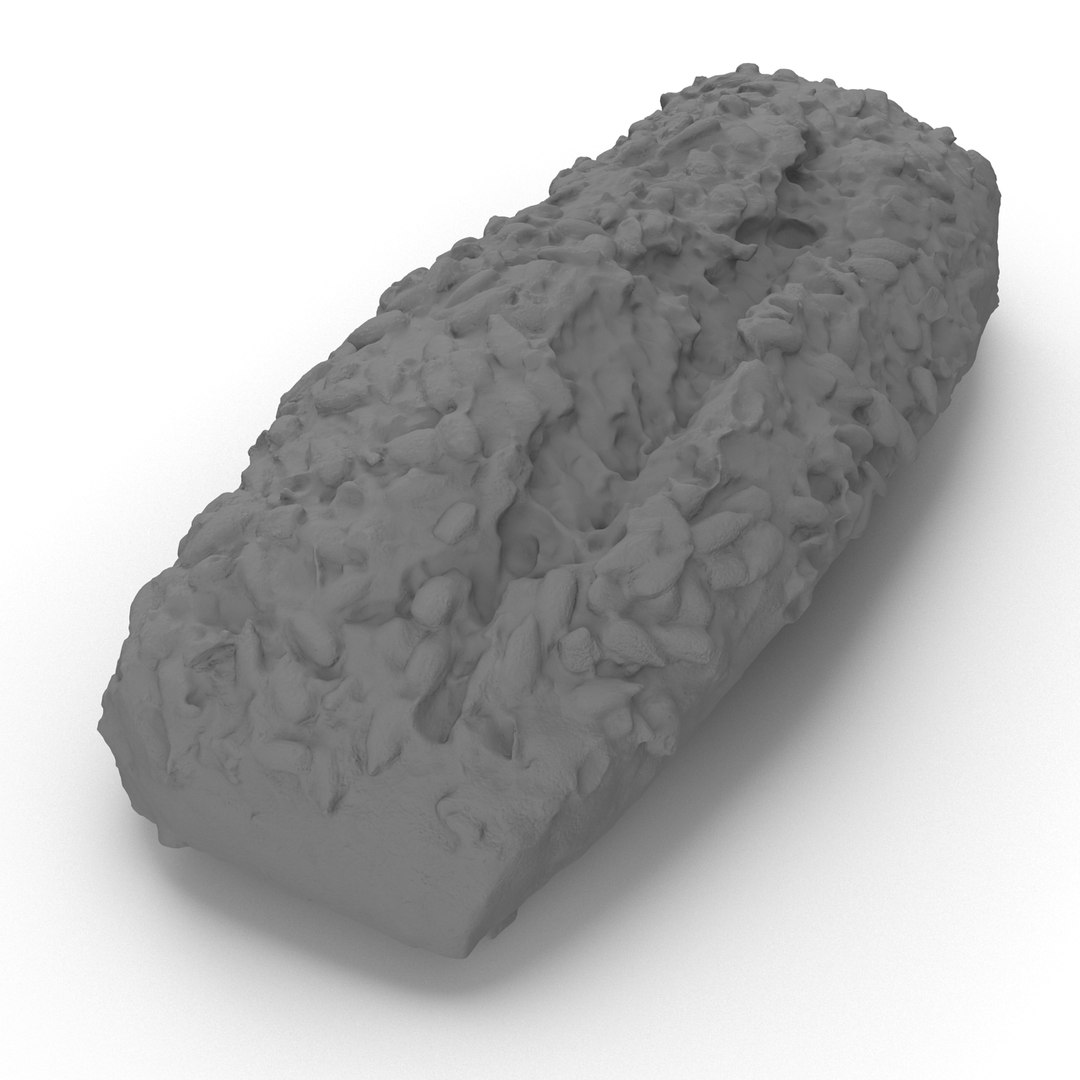 3d Seeded Bread Roll Model