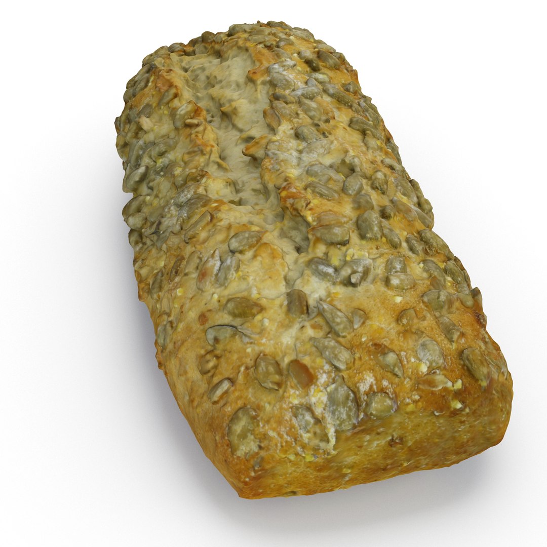 3d Seeded Bread Roll Model