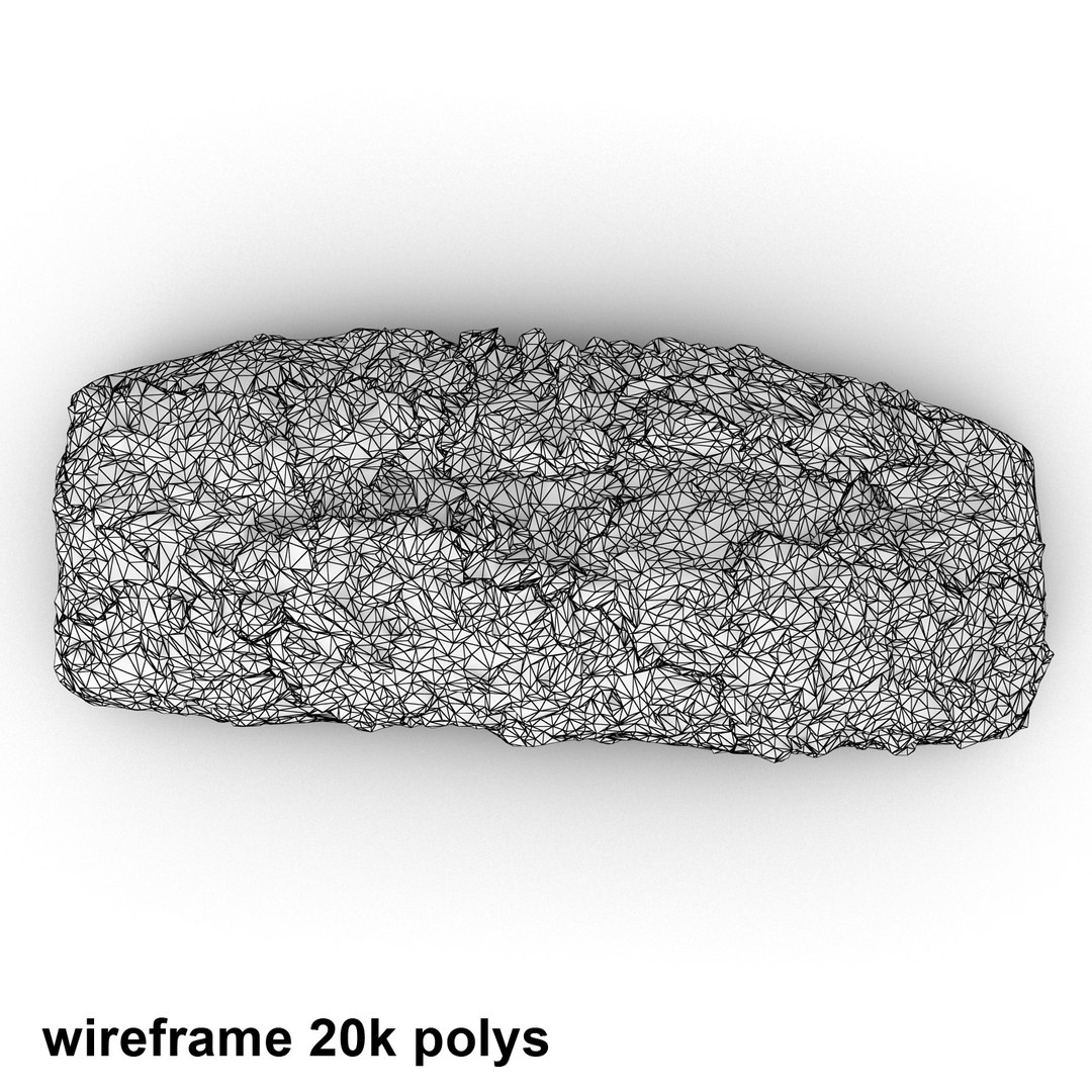 3d Seeded Bread Roll Model