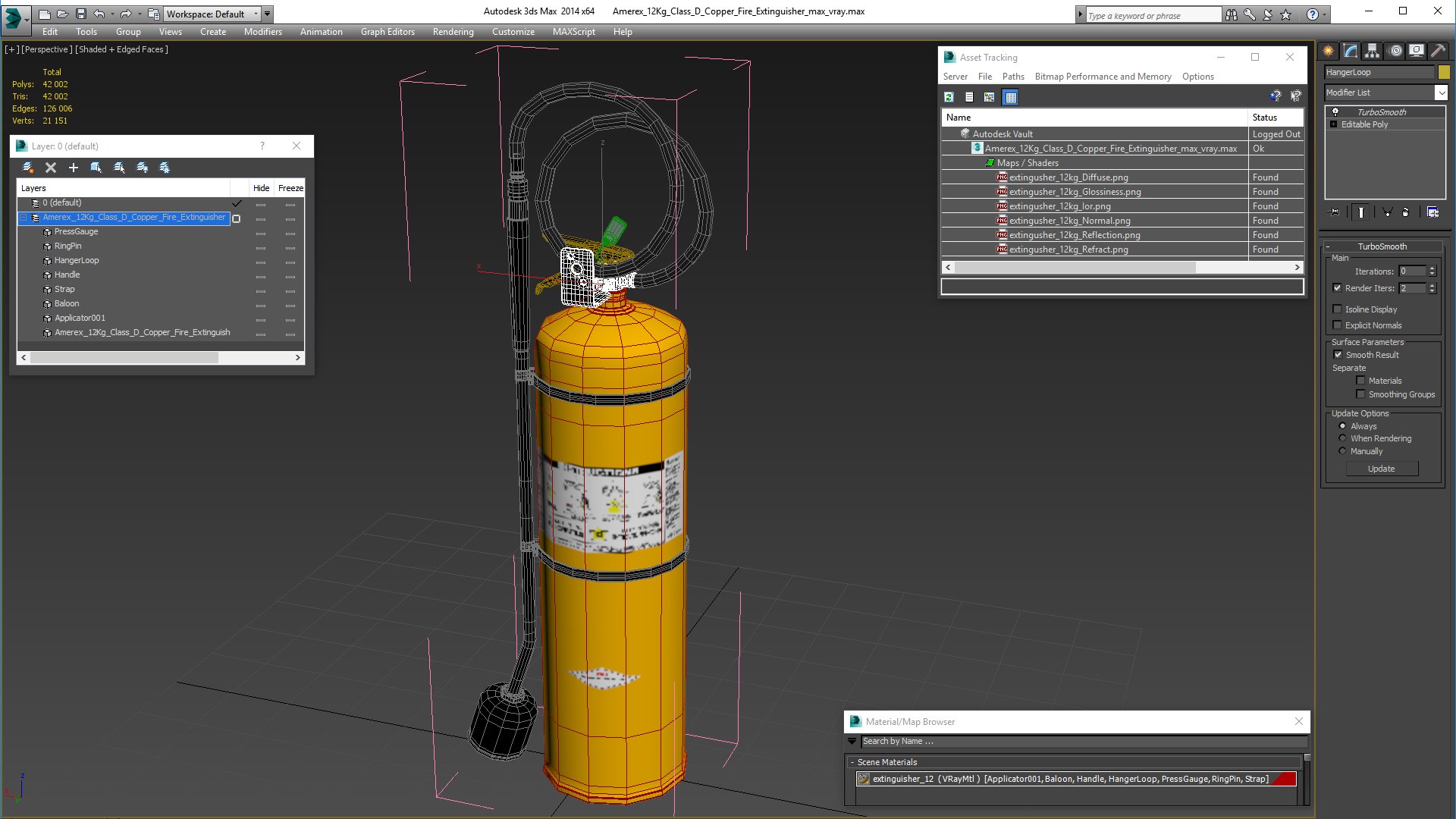 Amerex 12kg class d 3D model - TurboSquid 1689200