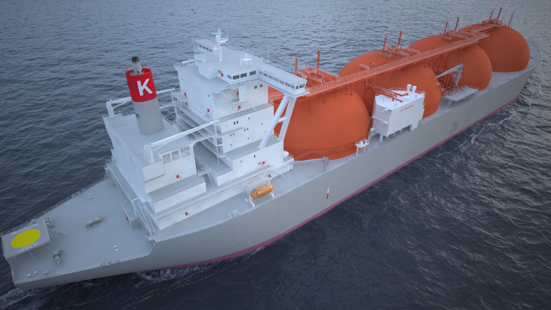 3D LNG Tanker Ship Arctic Discoverer Model - TurboSquid 2037527