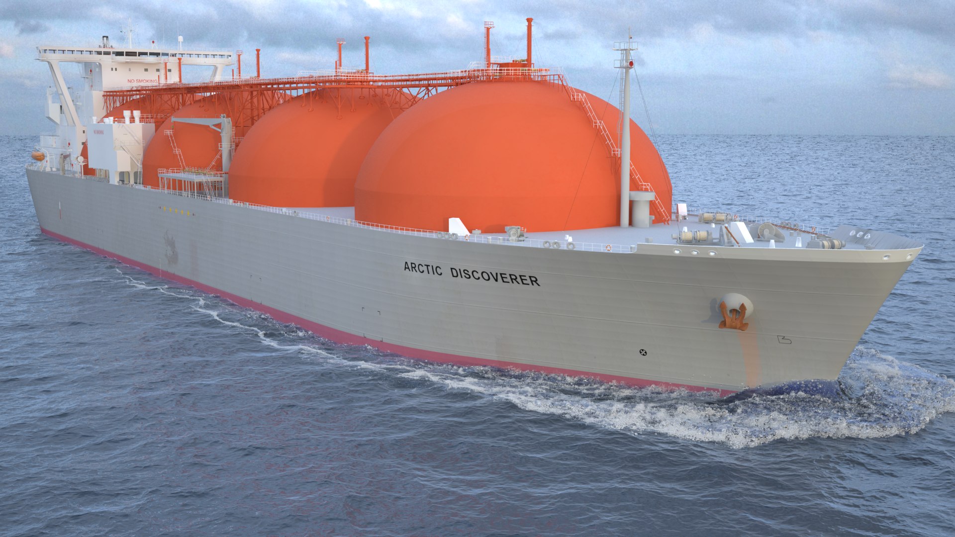 3D LNG Tanker Ship Arctic Discoverer model - TurboSquid 2037527