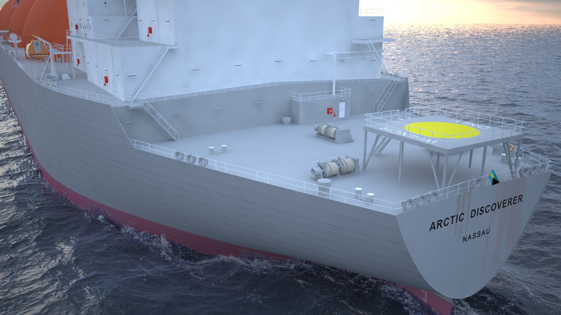 3D LNG Tanker Ship Arctic Discoverer model - TurboSquid 2037527