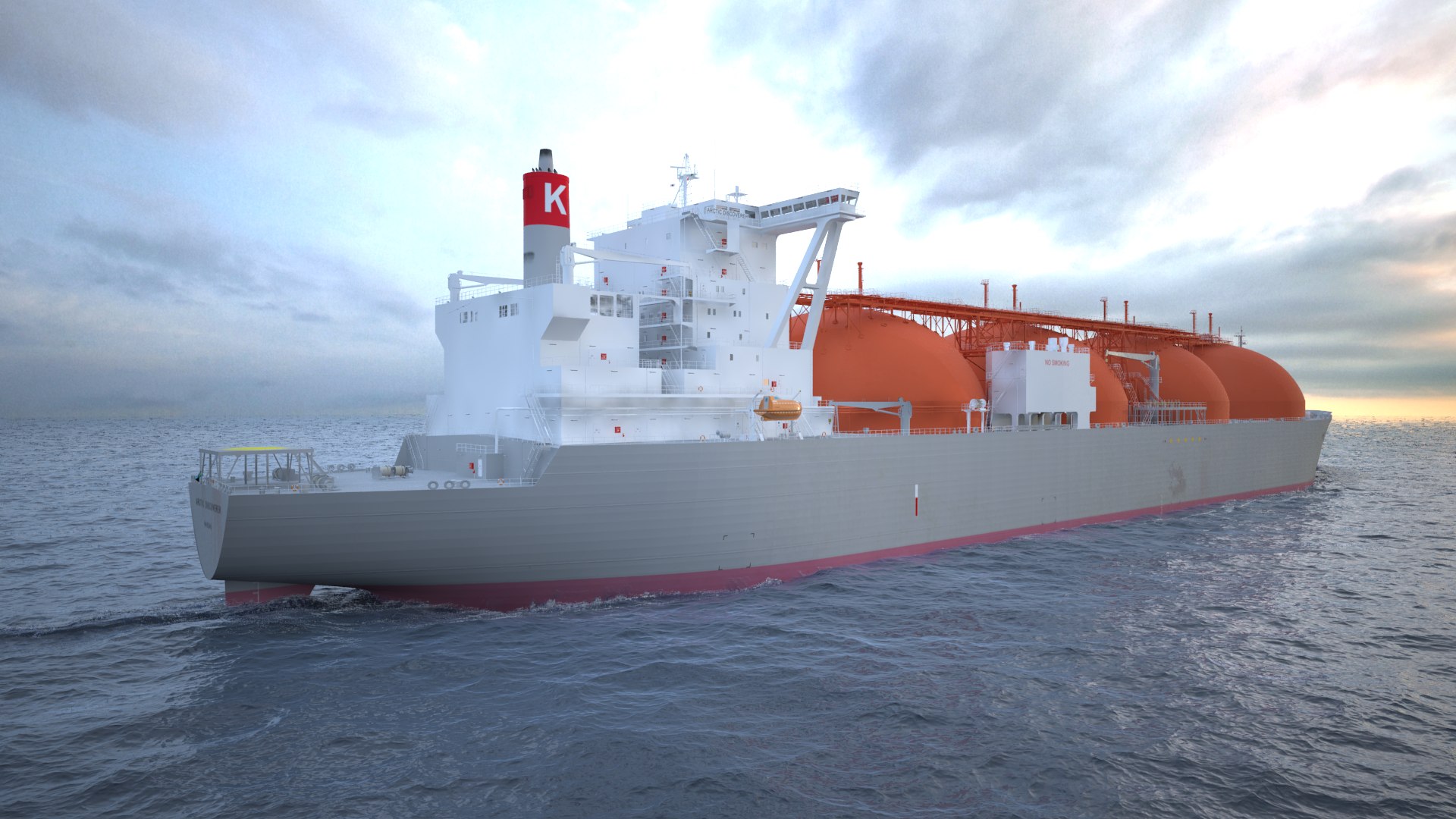 3D LNG Tanker Ship Arctic Discoverer Model - TurboSquid 2037527