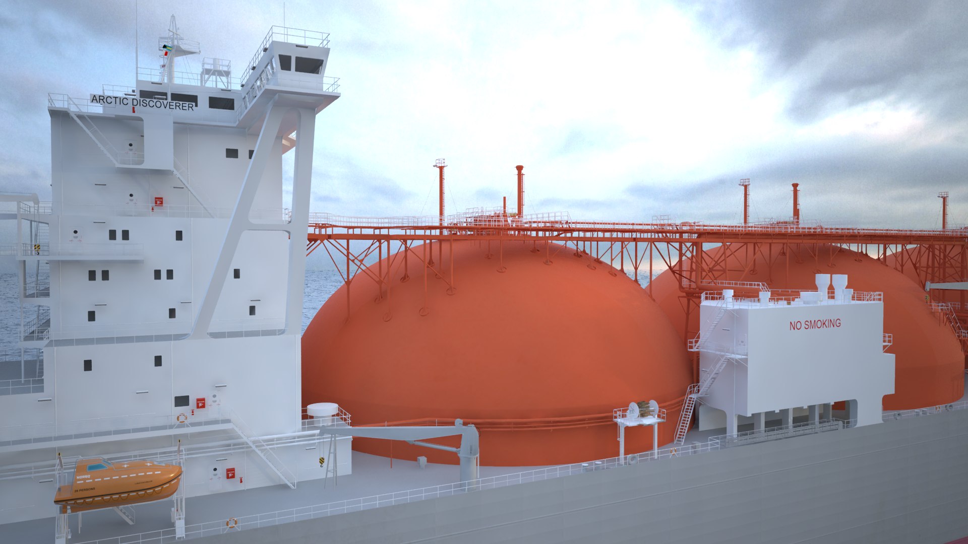 3D LNG Tanker Ship Arctic Discoverer Model - TurboSquid 2037527