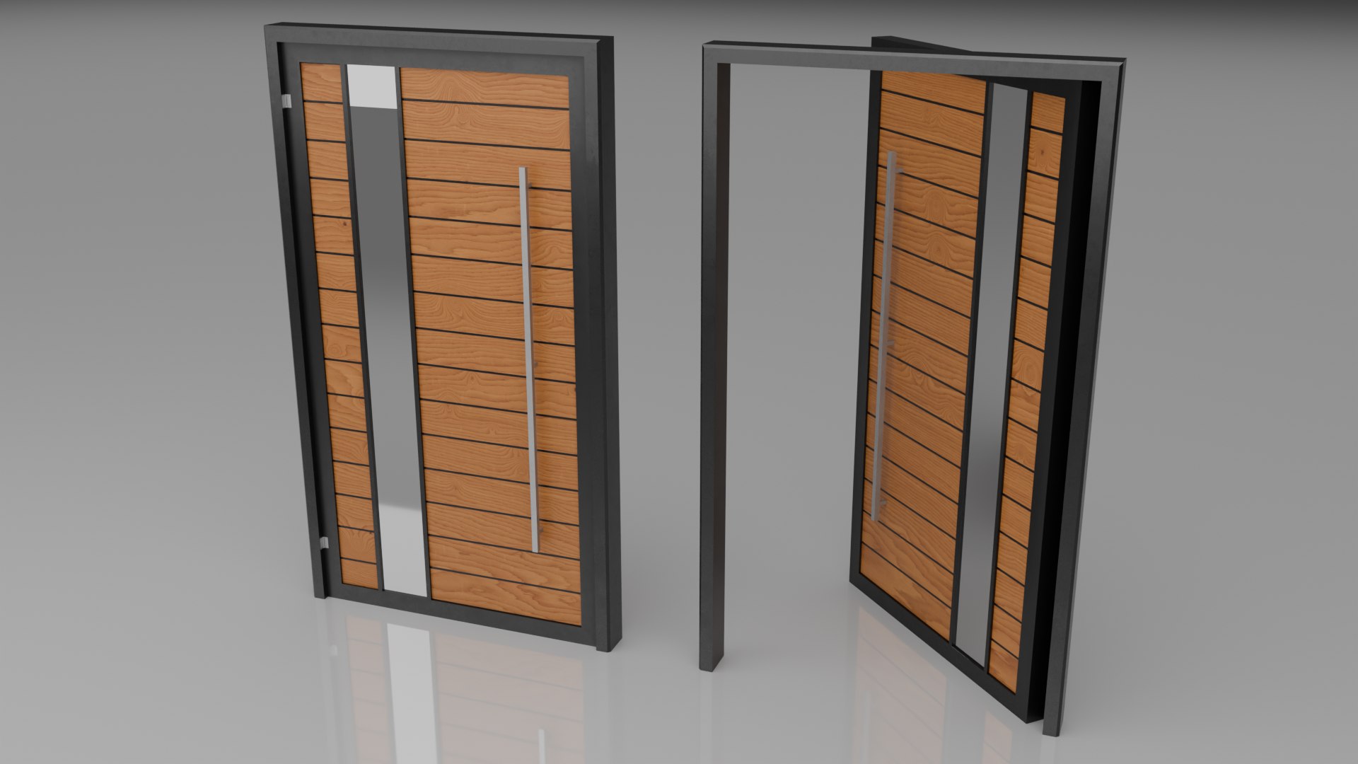 3D Modern Door Set Model - TurboSquid 2300057