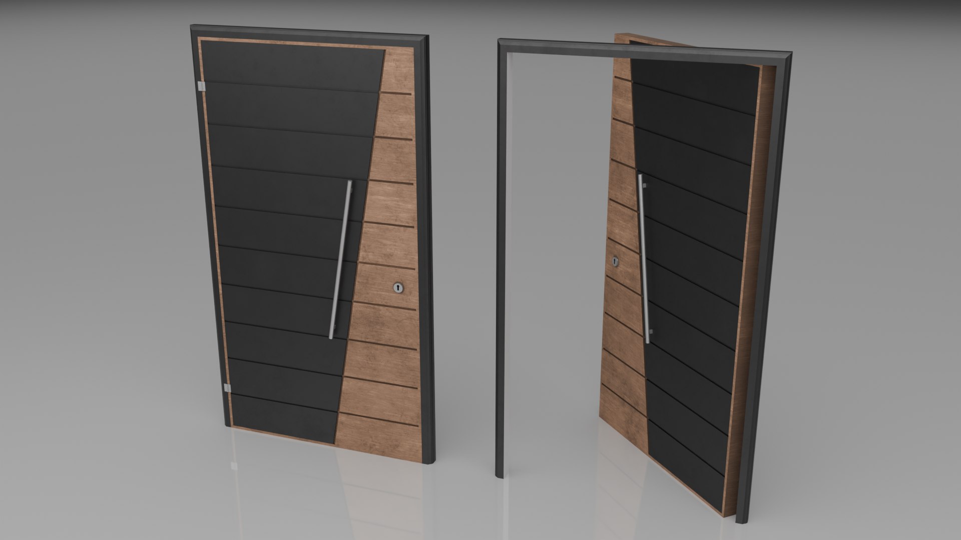 3D Modern Door Set Model - TurboSquid 2300057