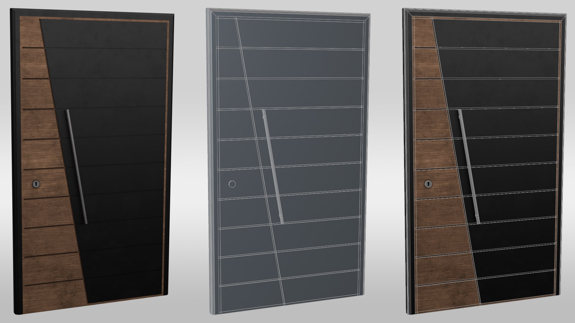 3D Modern Door Set Model - TurboSquid 2300057