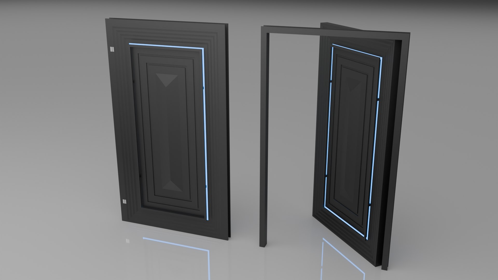 3D Modern Door Set Model - TurboSquid 2300057