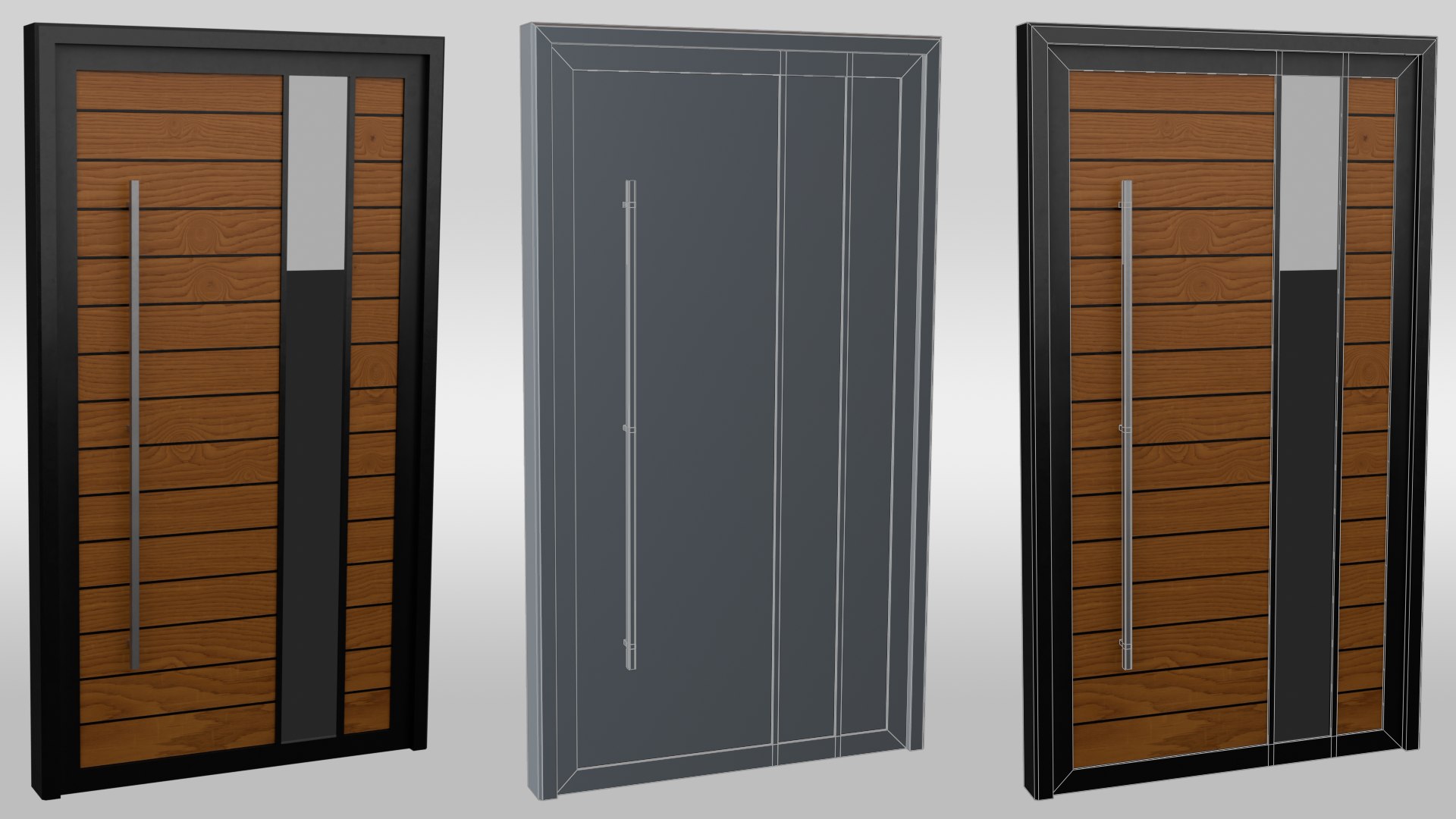 3D Modern Door Set Model - TurboSquid 2300057