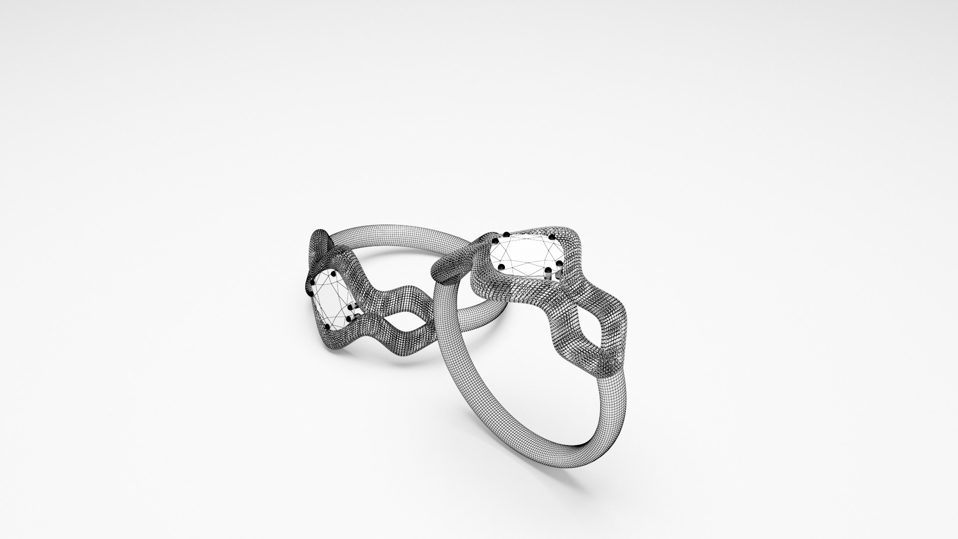 Wireframe Model Gold Ring 3D Model - TurboSquid 2378988