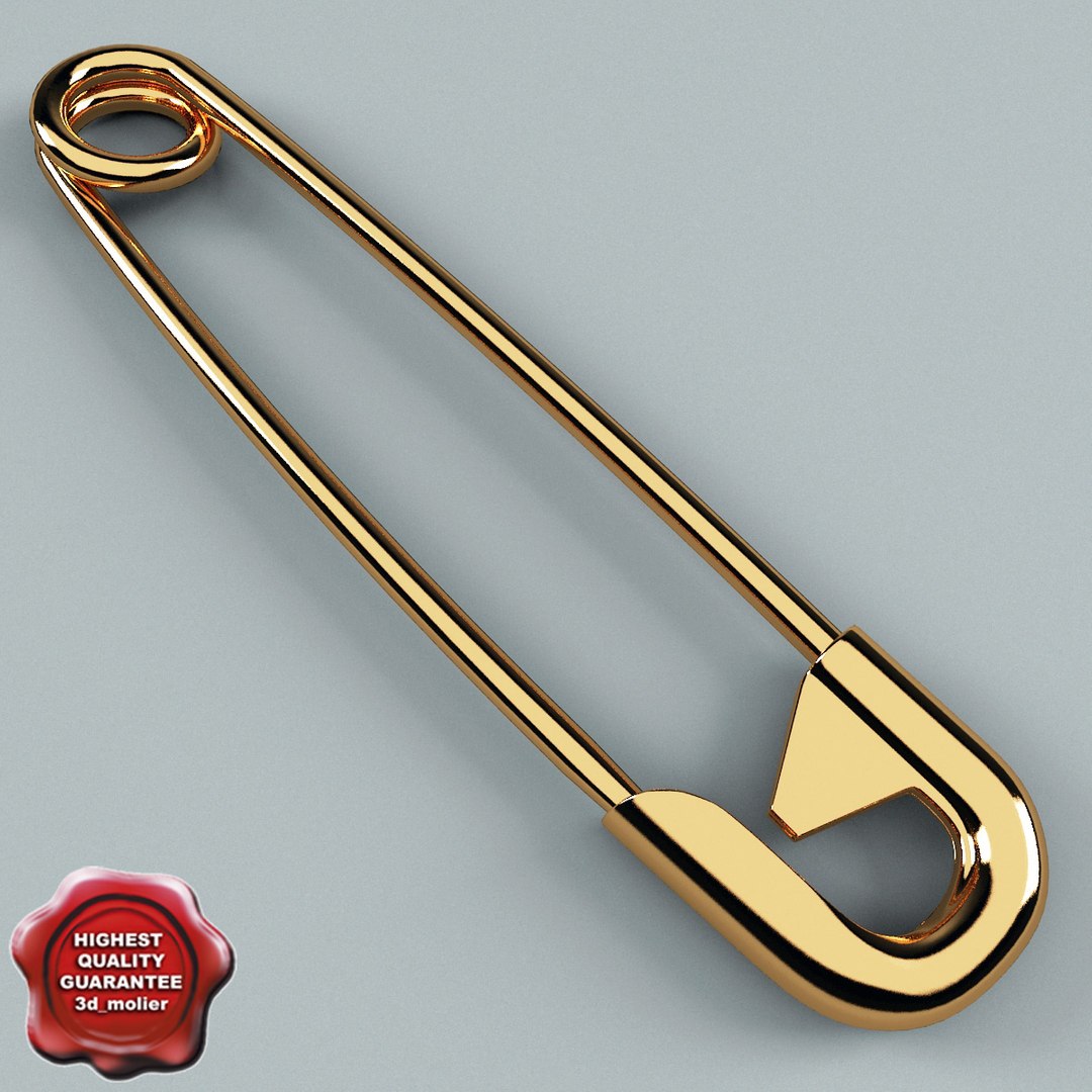 3d safety pin v1 model