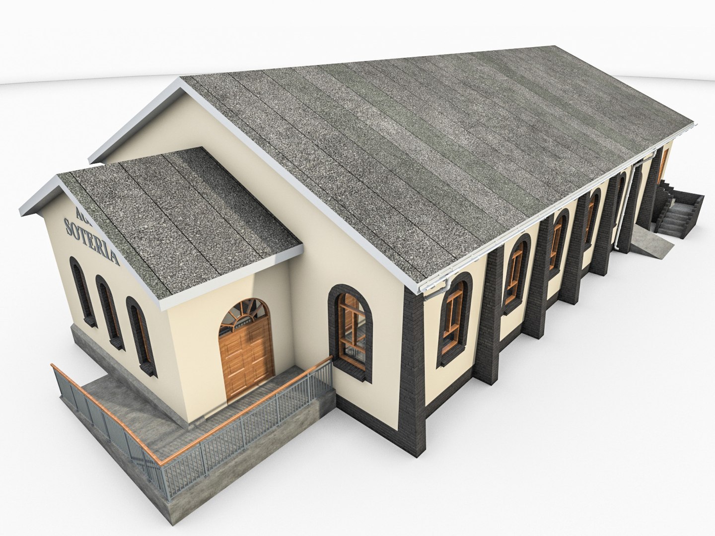 3d Church Building Model
