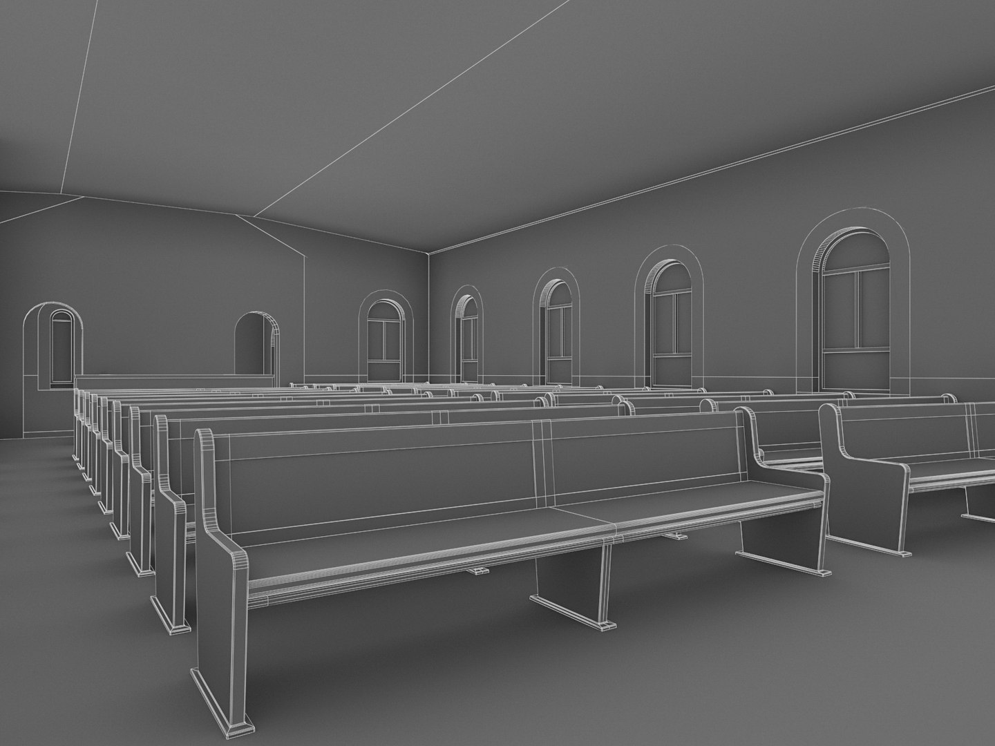 3d Church Building Model