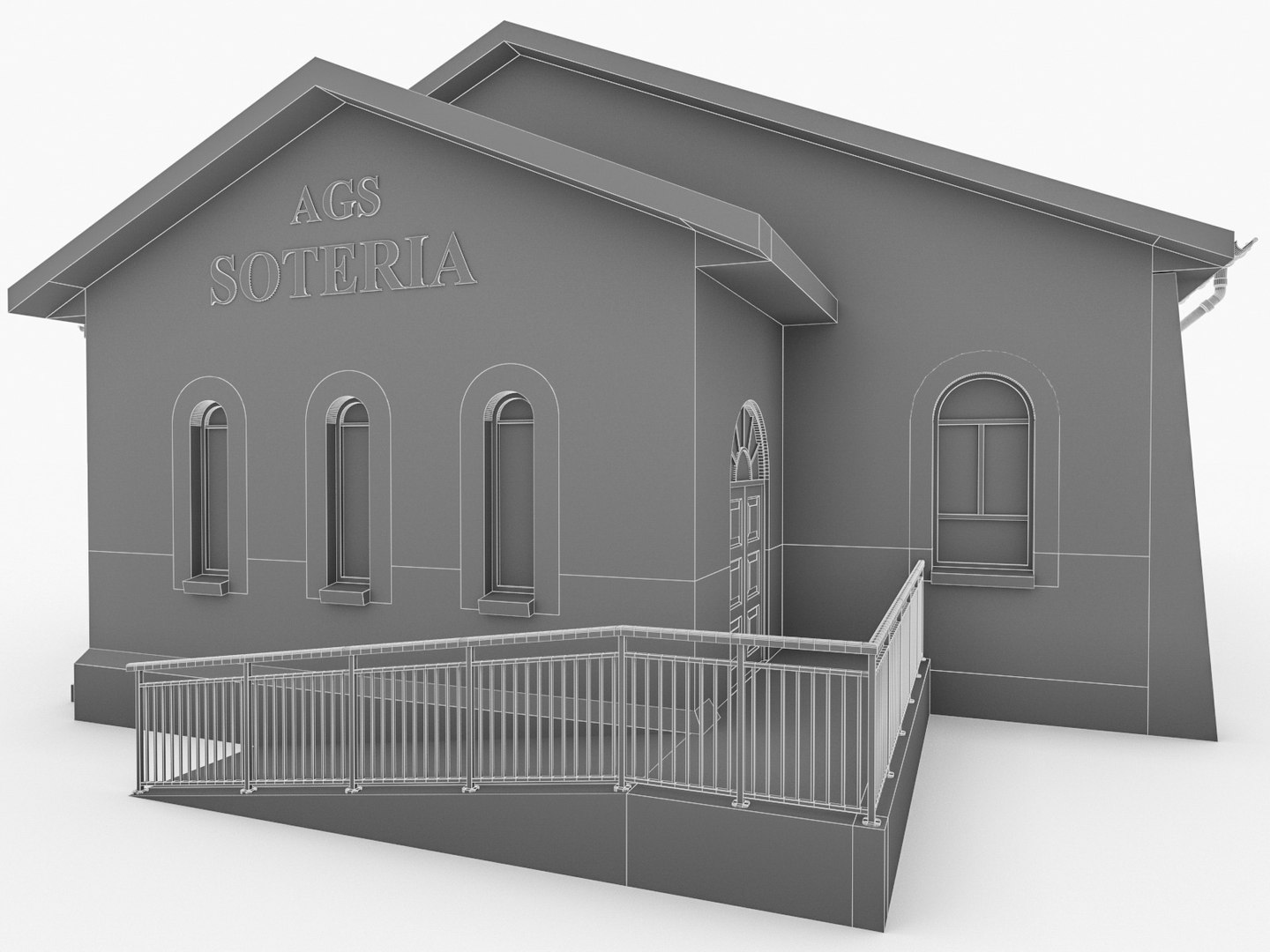 3d Church Building Model