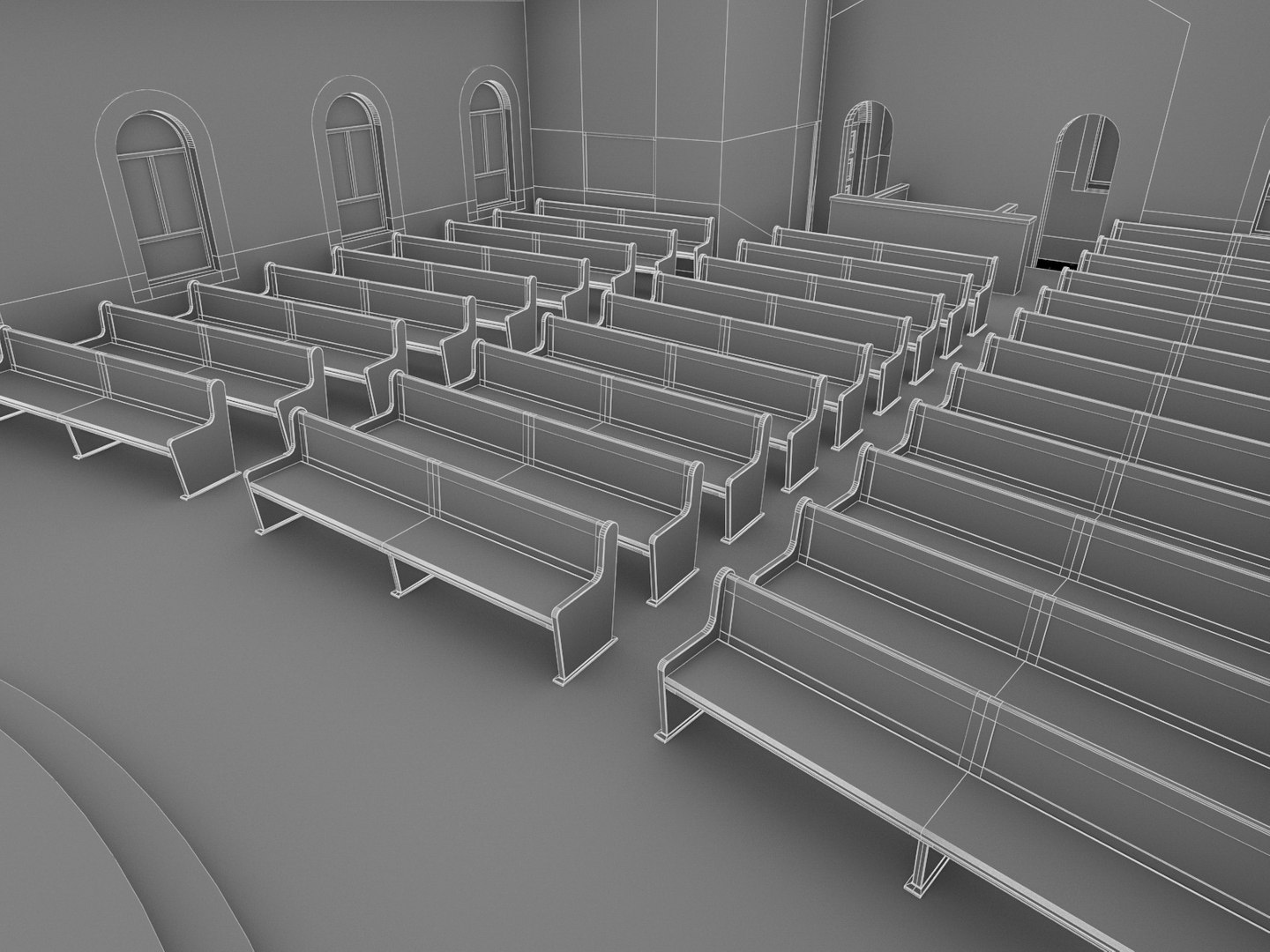 3d Church Building Model
