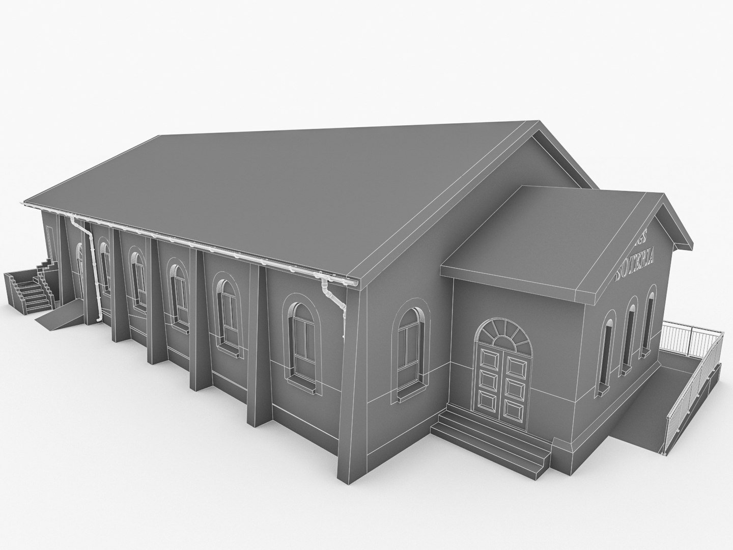 3d Church Building Model