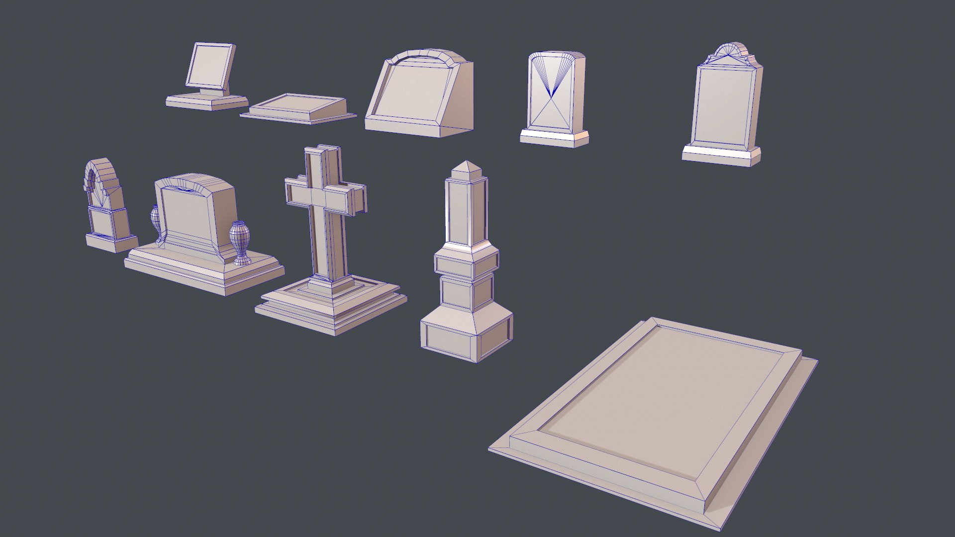 Set 10 Simple Complex 3D Model - TurboSquid 1294543