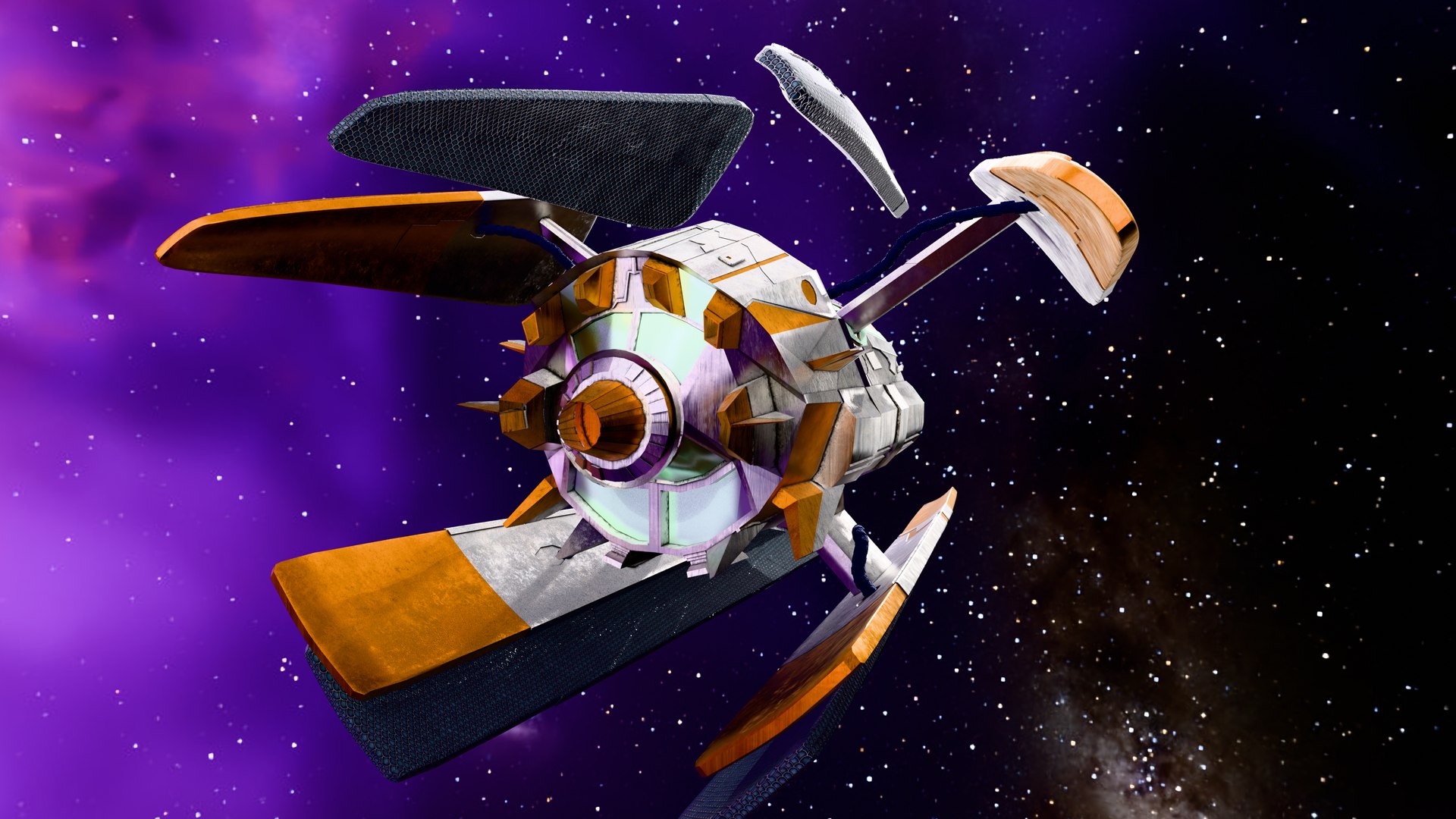 Stylized Sci Fi Spaceship 3D Model Game Ready 3D Model - TurboSquid 2409173