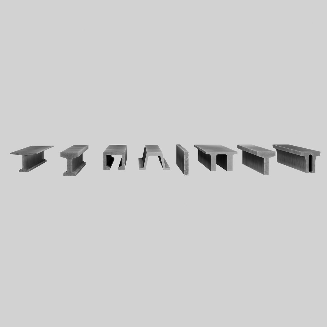 Metal Products With Different Cross-sections 3D Model - TurboSquid 1904820