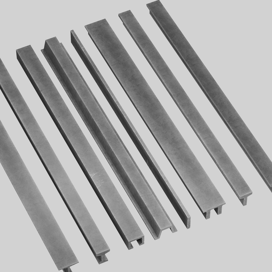 Metal Products With Different Cross-sections 3D Model - TurboSquid 1904820