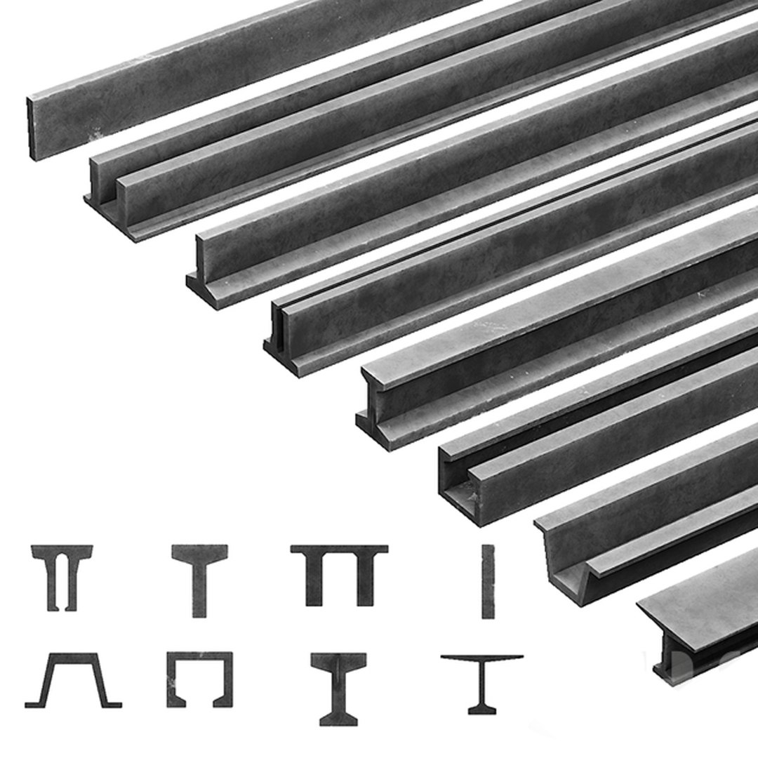 Metal Products With Different Cross-sections 3D Model - TurboSquid 1904820