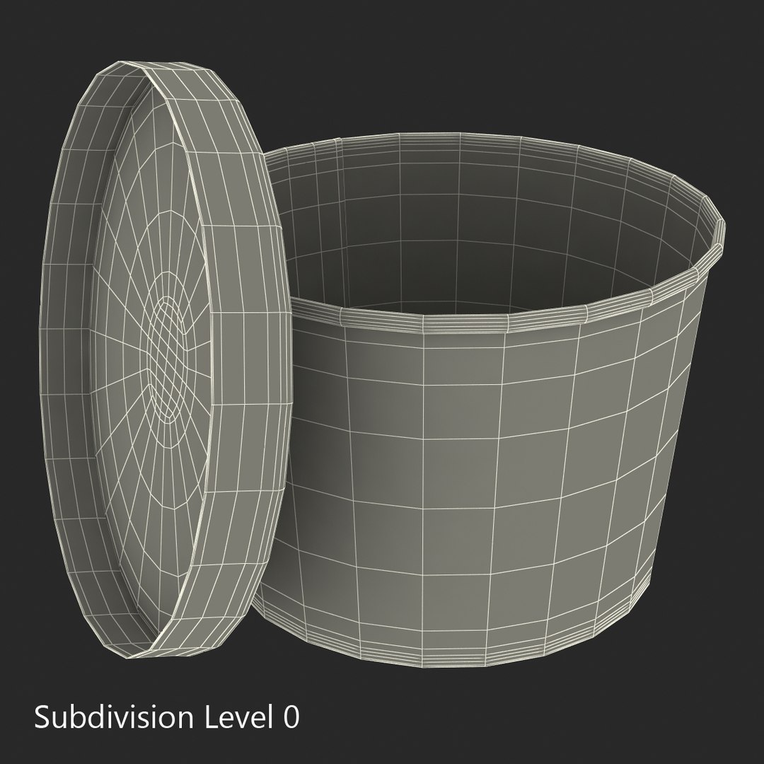 3d Ice Cream Gallon Container Model