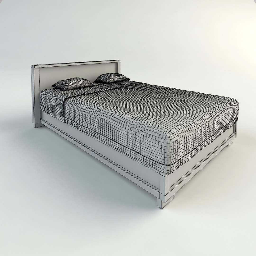 3d Model Wood Bed