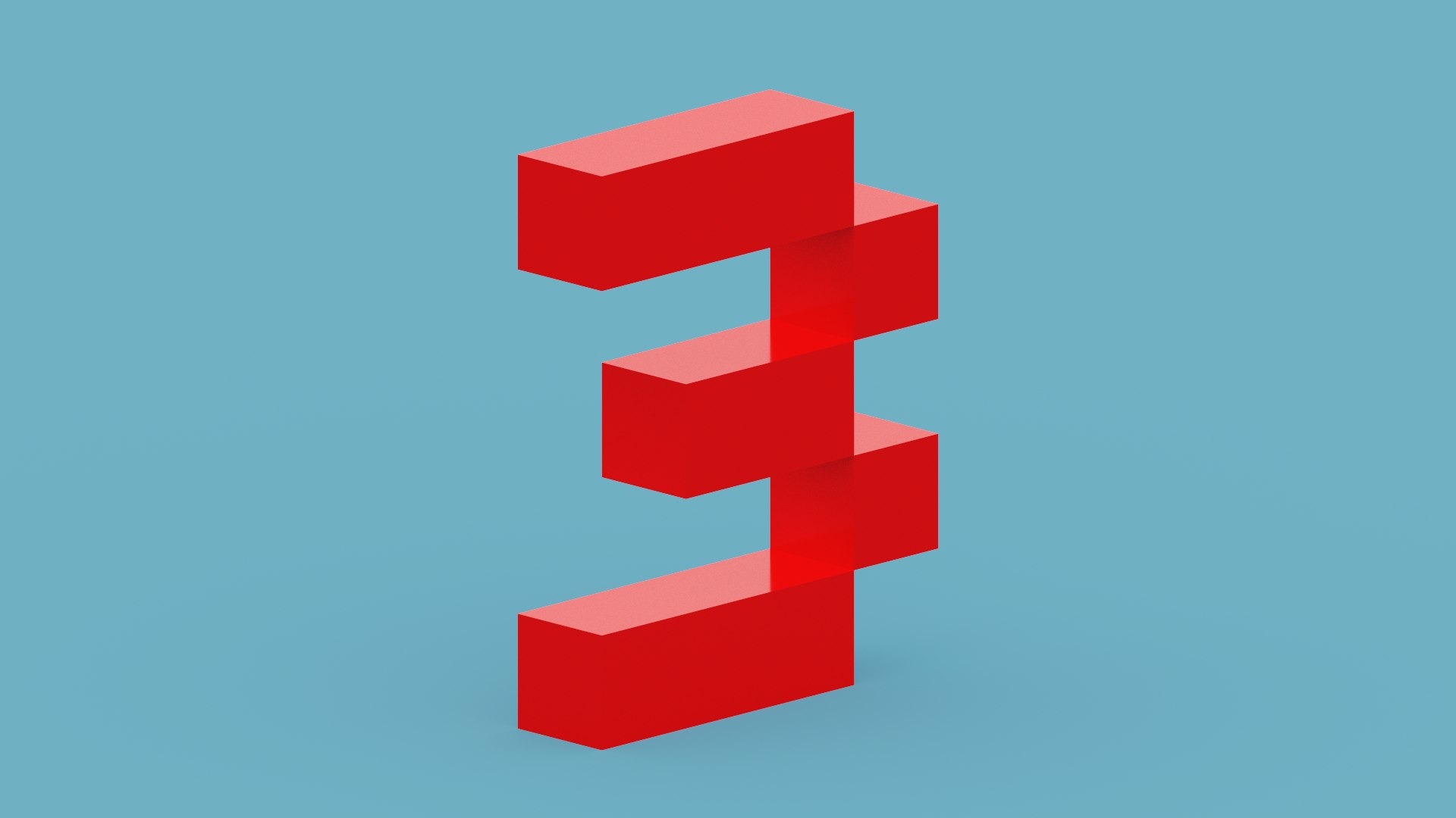 3D Voxel Number 3 - TurboSquid 1982856