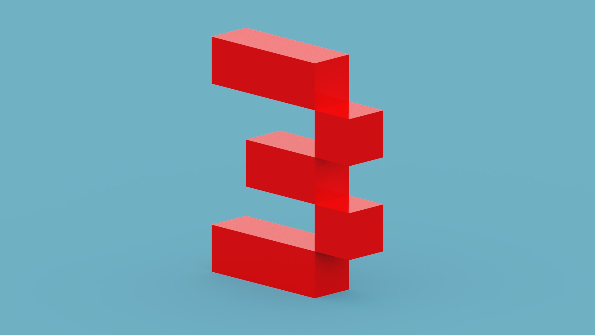 3D Voxel Number 3 - TurboSquid 1982856