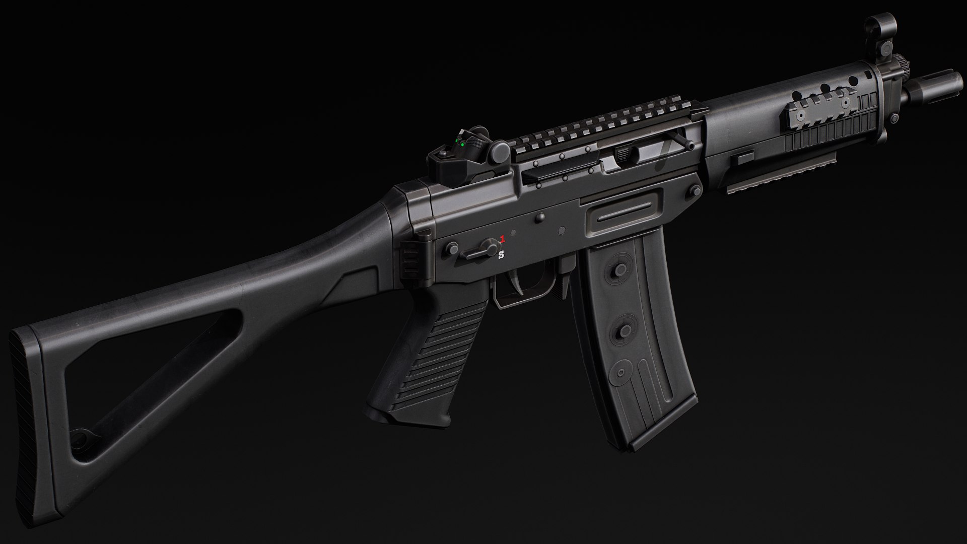 Sig Sg-552 Assault Rifle -Mobile Ready Low Poly 3D Model - TurboSquid 2283229