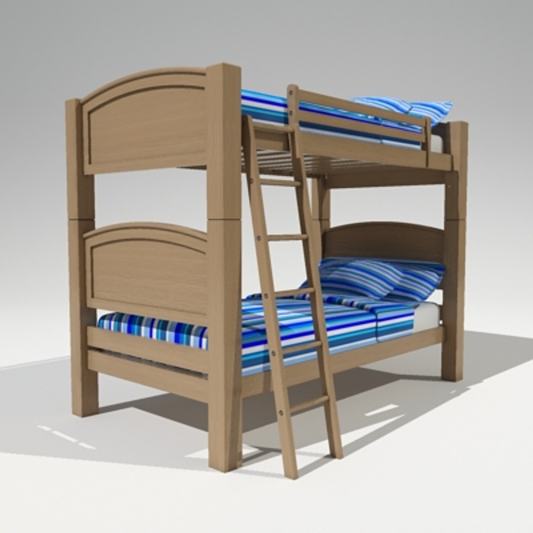 3d model kids bunk bed
