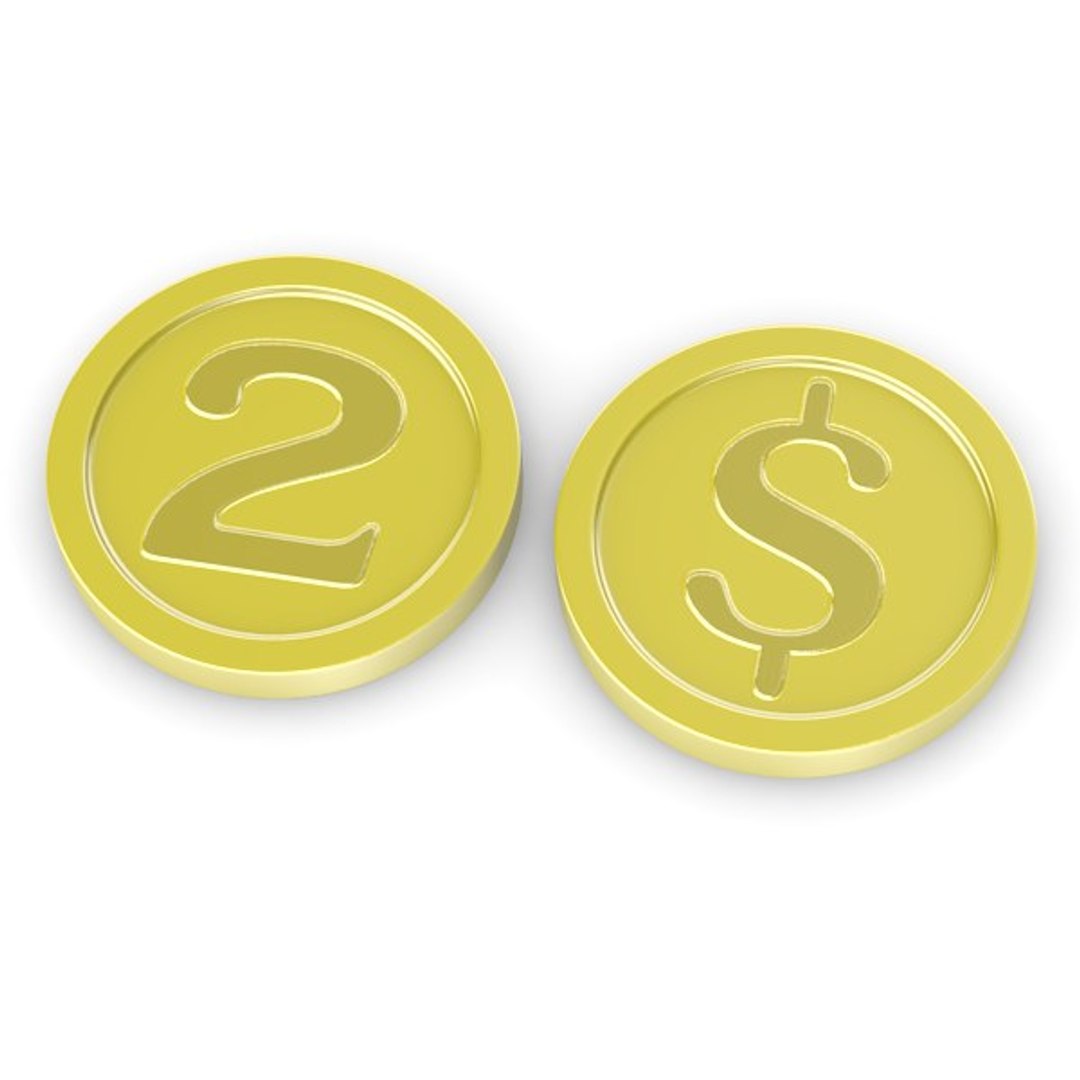 cartoon coin 3d model