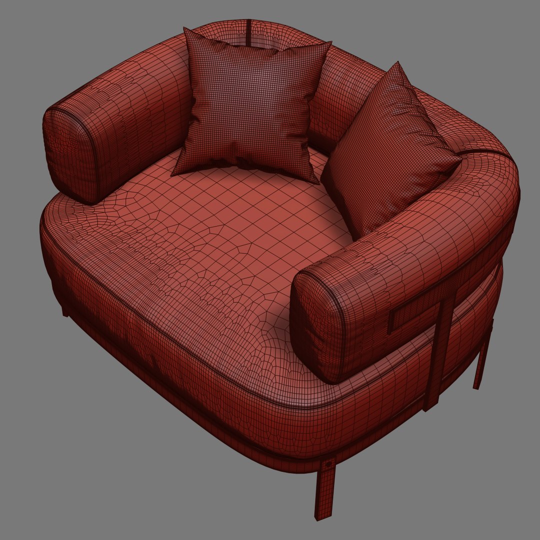 Baxter Belt Armchair 3D - TurboSquid 1450693