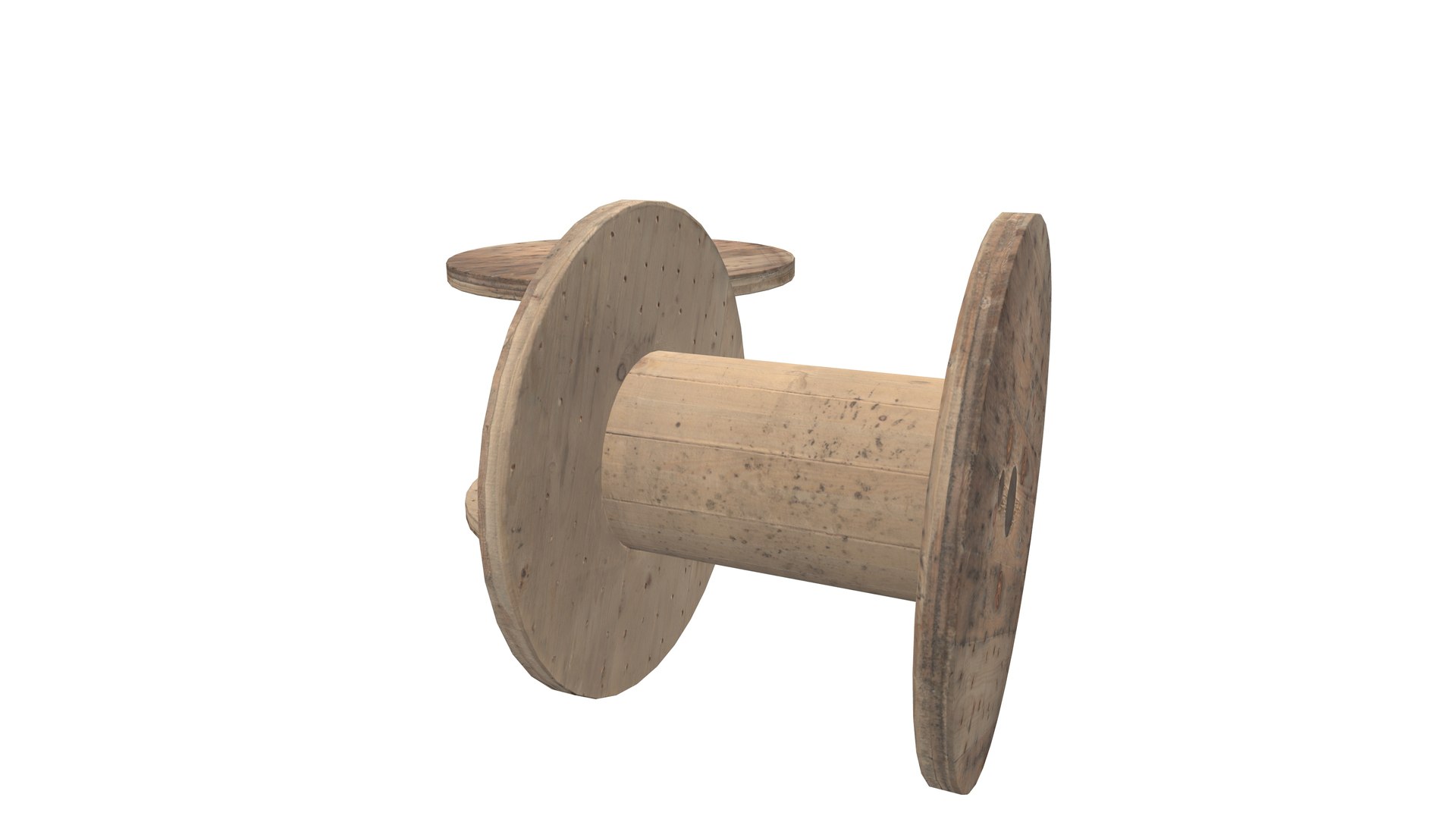 Wooden Cable Reel 3D Model AR VR PBR 3D Model - TurboSquid 2001098