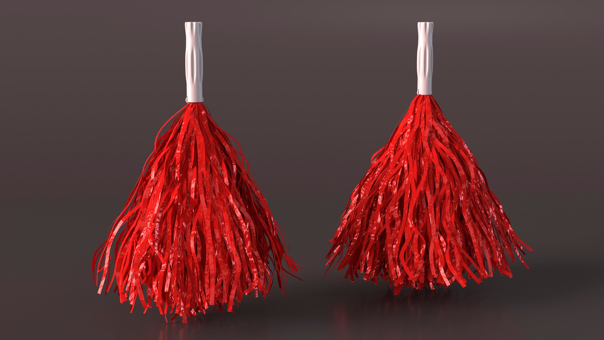 Pom Poms Red Color model - TurboSquid 2175140