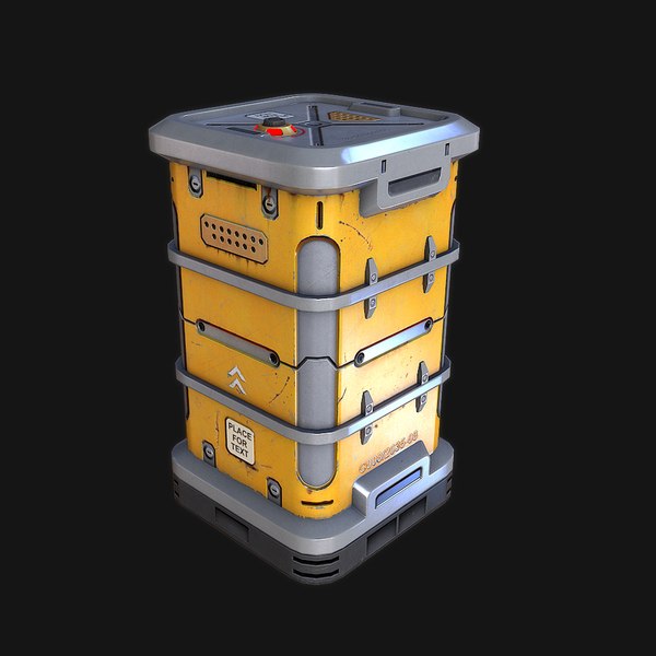 fbx sci-fi metal crate