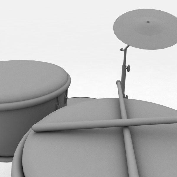 3d model drum set kit percussion