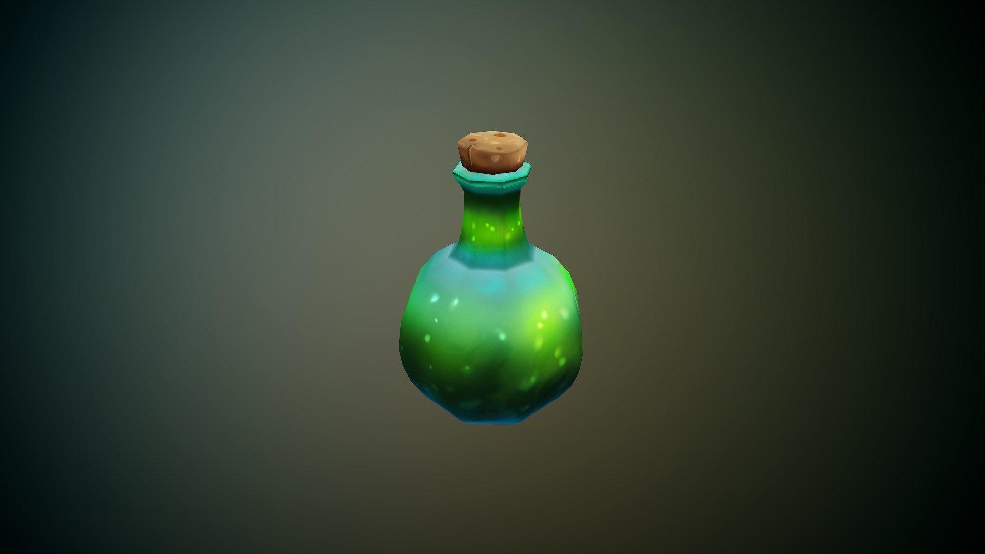 Handpainted Bottle Of Elixir 3D Model - TurboSquid 2136488
