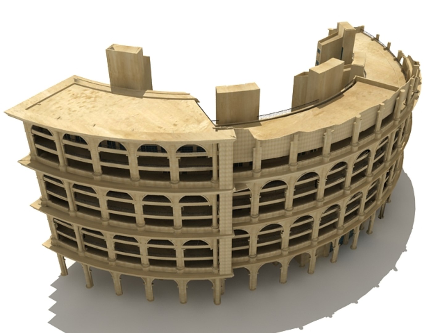 Roman Style Building 3d Model