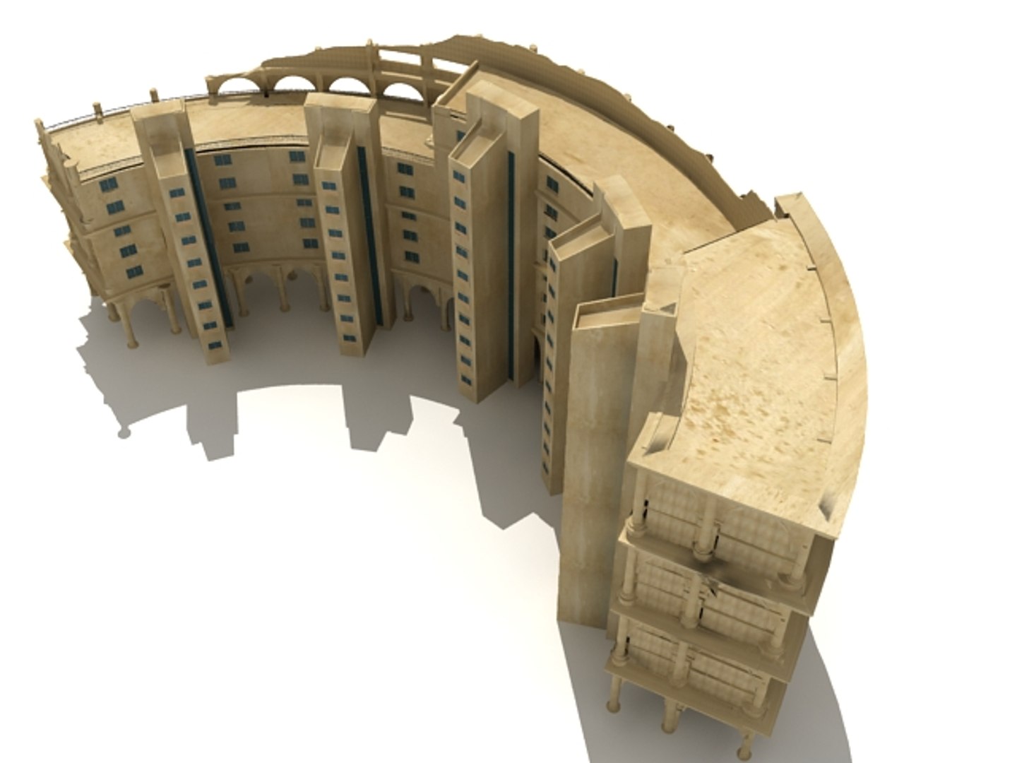 Roman Style Building 3d Model