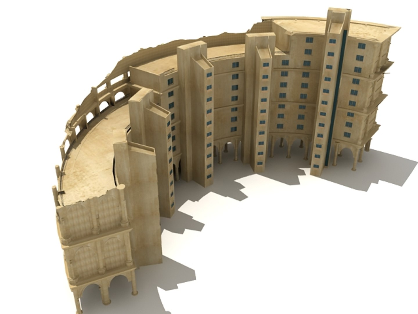 Roman Style Building 3d Model