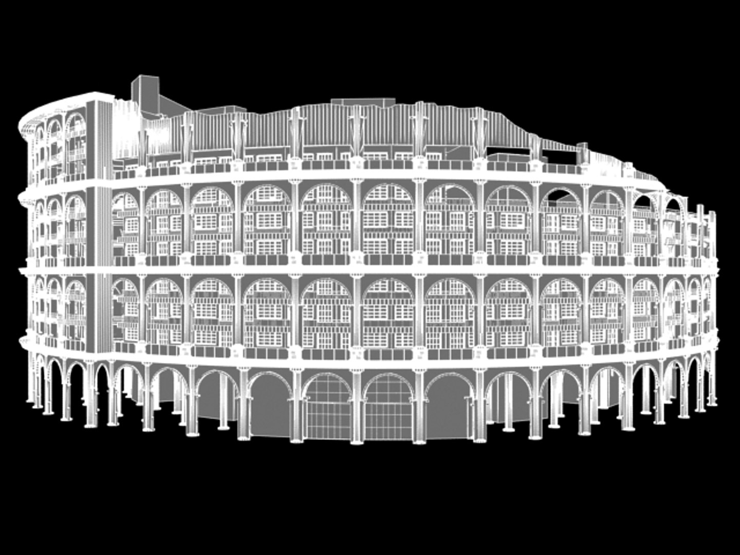Roman Style Building 3d Model