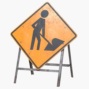 3D Roadwork Sign Pbr Model - TurboSquid 1594848