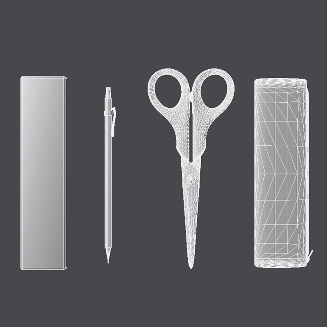 3d Model Stationery Set