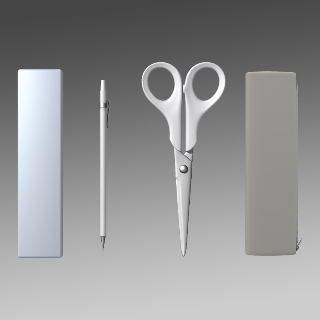 3d Model Stationery Set